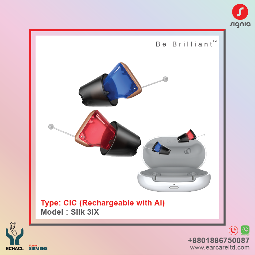 SIlk 3IX CIC hearing aid | Ear Care & Haring Aid Centre LTD